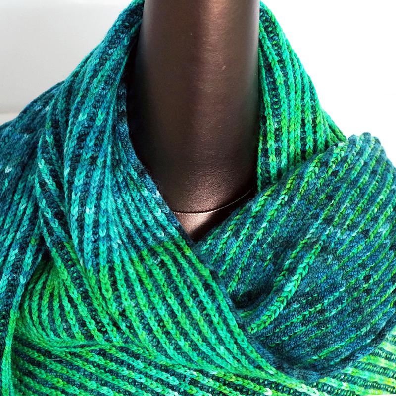 Rothko Brioche Wrap Knitting Pattern – Infinite Twist